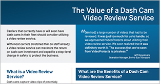 The Value of a Dash Cam Video Review Service